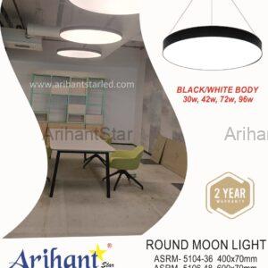 (600x70)mm Round Hanging Moon Light 42w For Cafes, Gyms