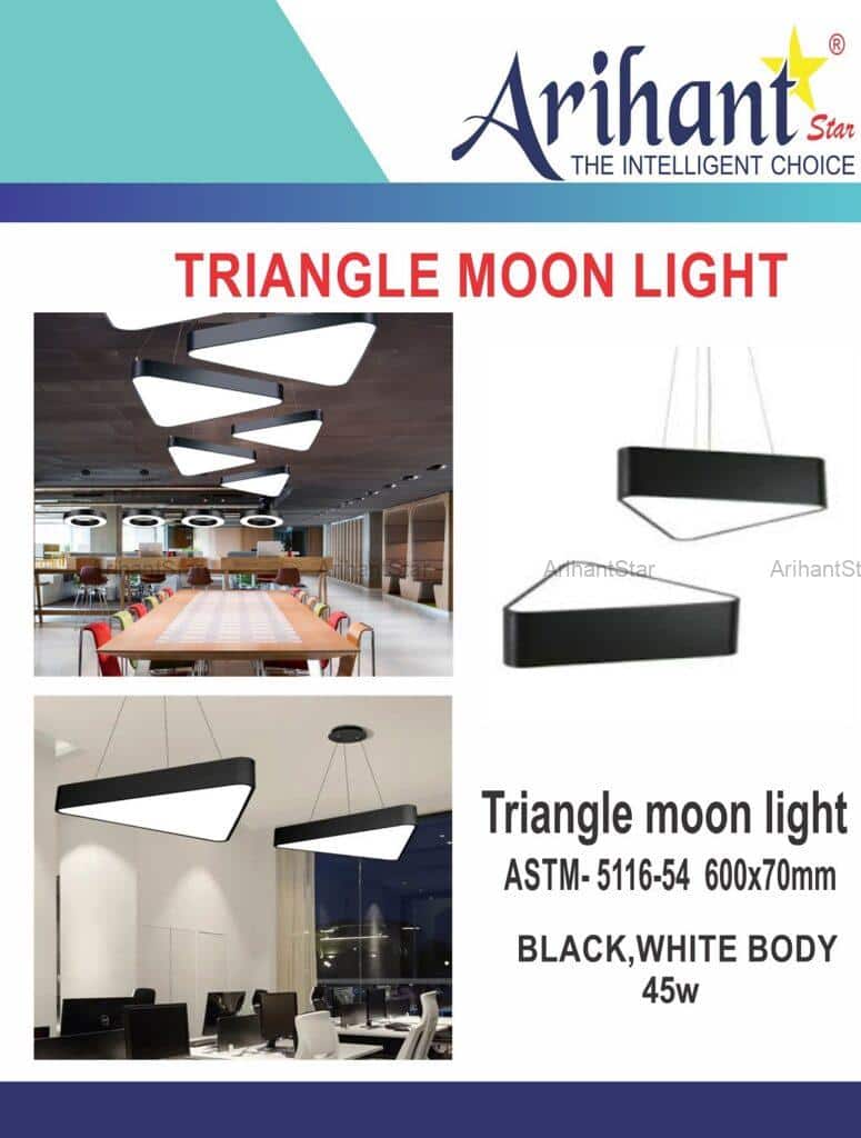 (600x70)Mm Hanging Triangle Designer Moon Light - Restaurant