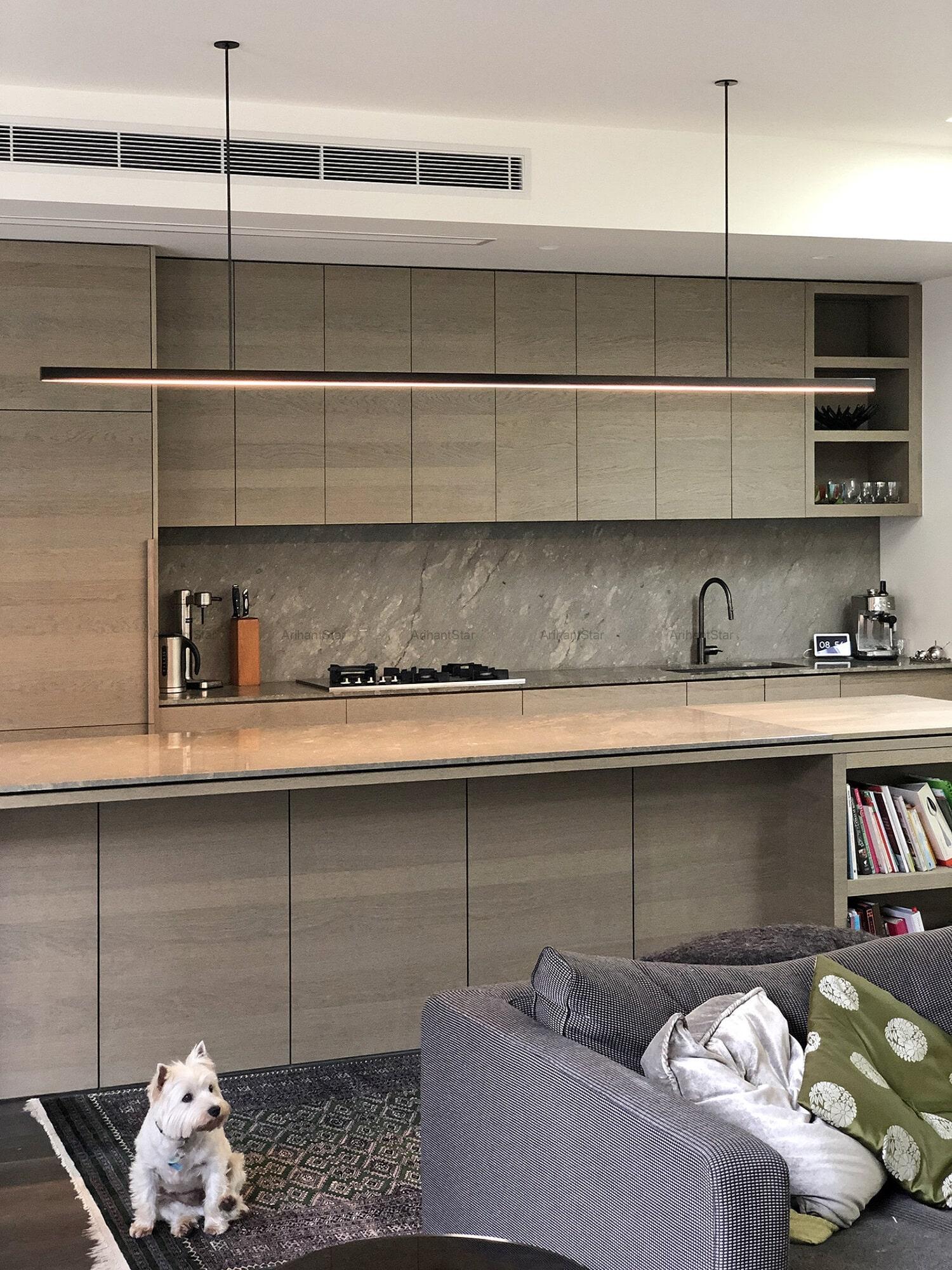 10 Feet Linear Hanging Light 100Watt For Office Profile Pendant Light