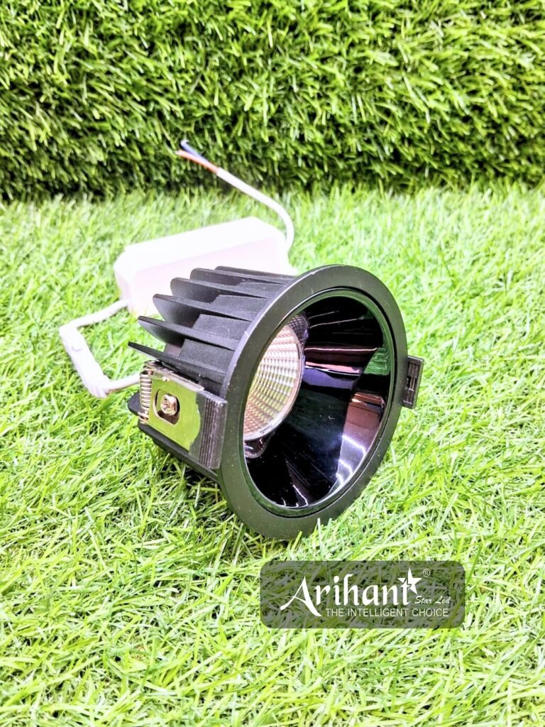 12W Cob Downlight Led Ceiling Light Black & White Body