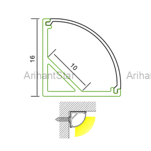 ArihantStar 16mm Aluminium Corner Profile Light Design Price