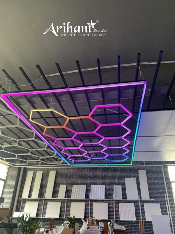 Arihant Star Honey Comb Light For Car Garage Studio In RGB