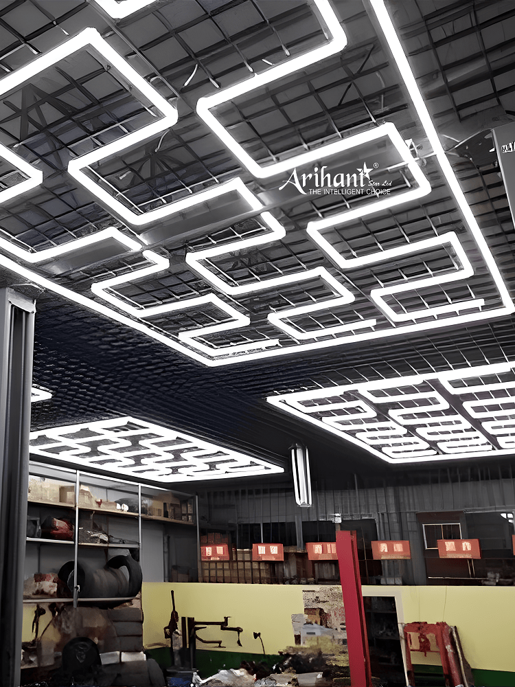 Arihant Star S Shape Hanging Light 620W For Car Showroom