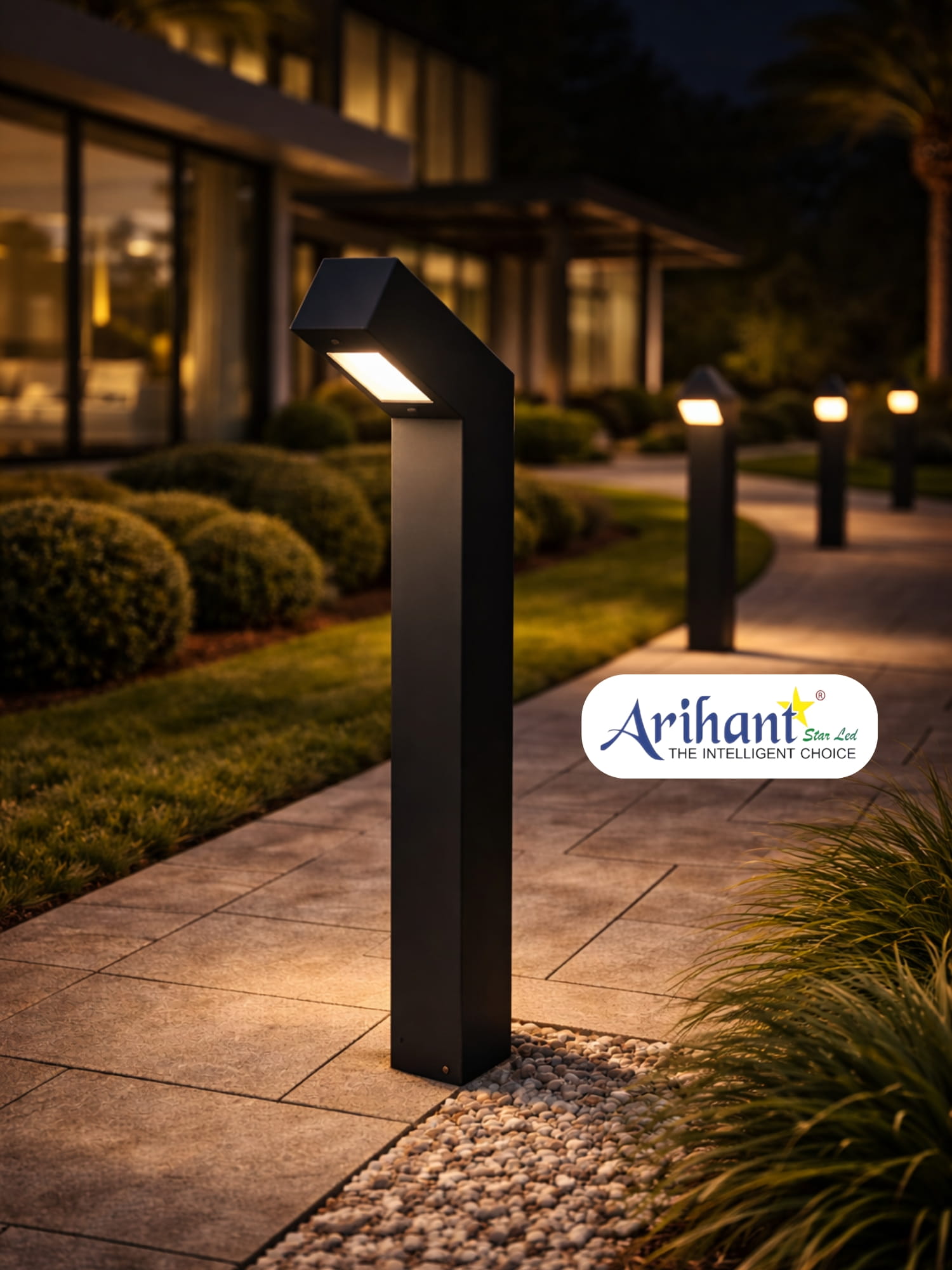 Arihant Star 12W Designer Grey Bollard Light Or Bollard Pole Light For ...