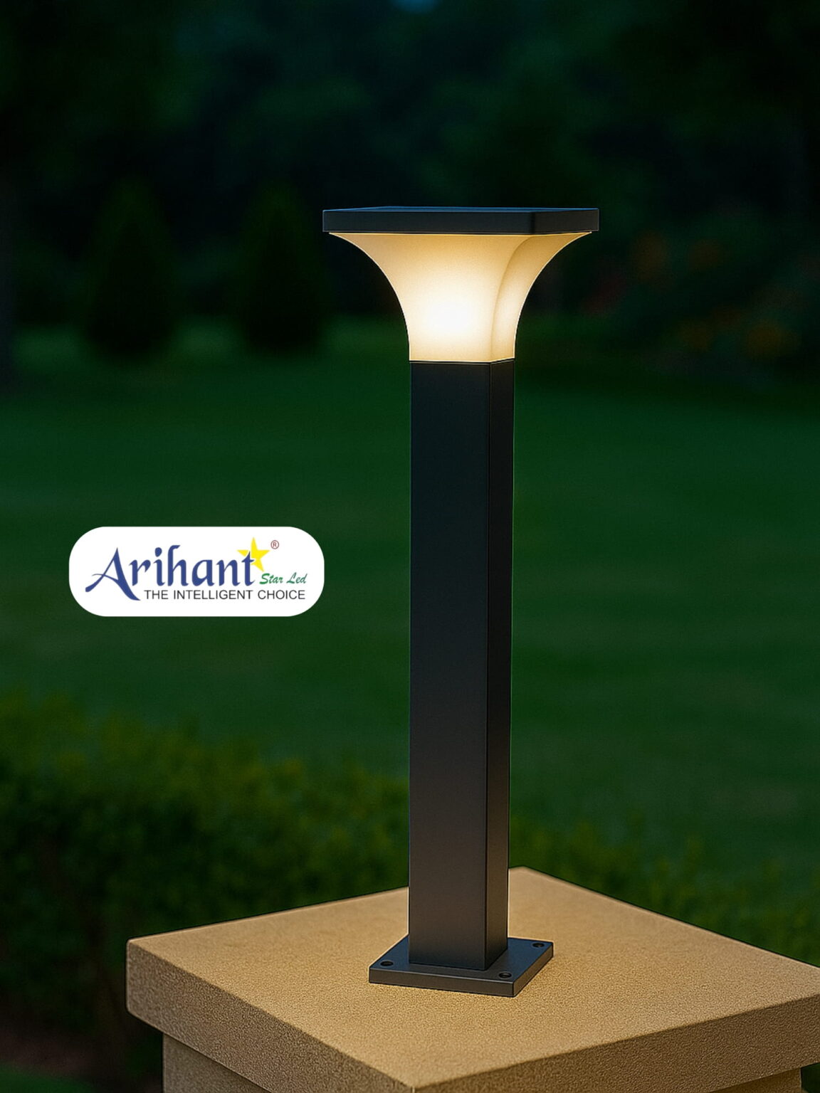 Arihant Star 600mm Modern Designer Bollard Lamp In Warm White ...